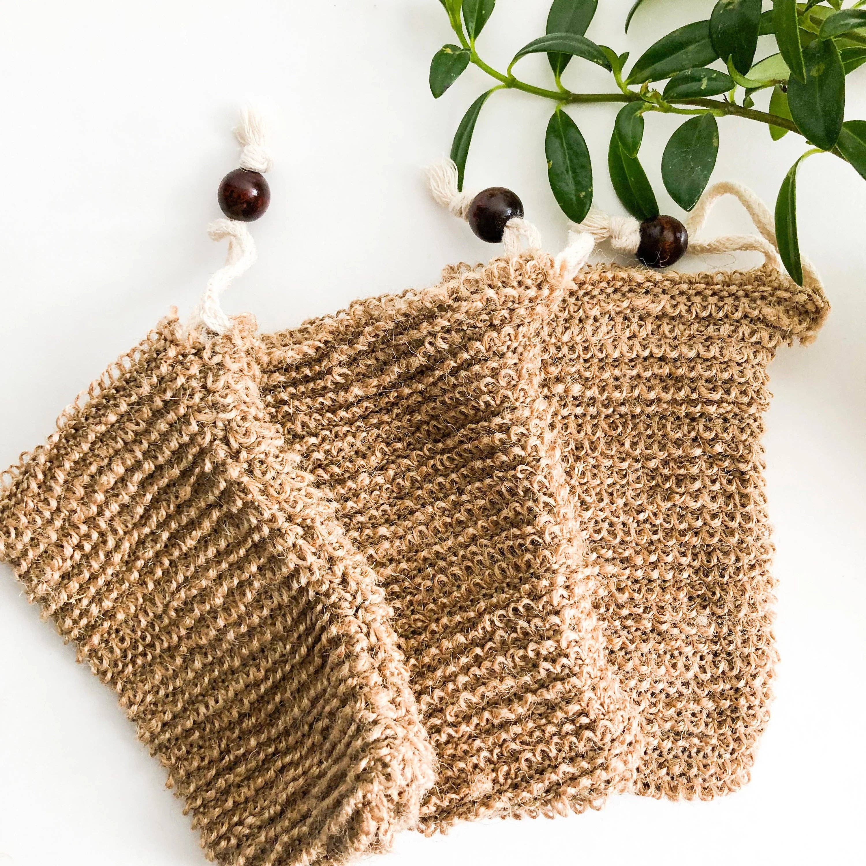 Smile - Natural Organic Handmade Jute Soap Bag – All Things Being Eco
